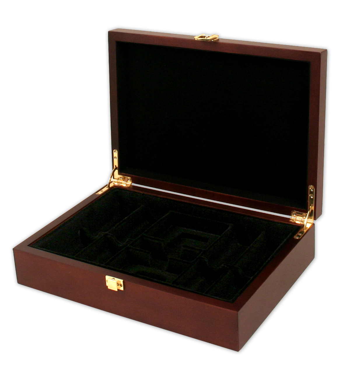200-Chip Mahogany Poker Case – Elegant Wood with Engraved Lid Option ...
